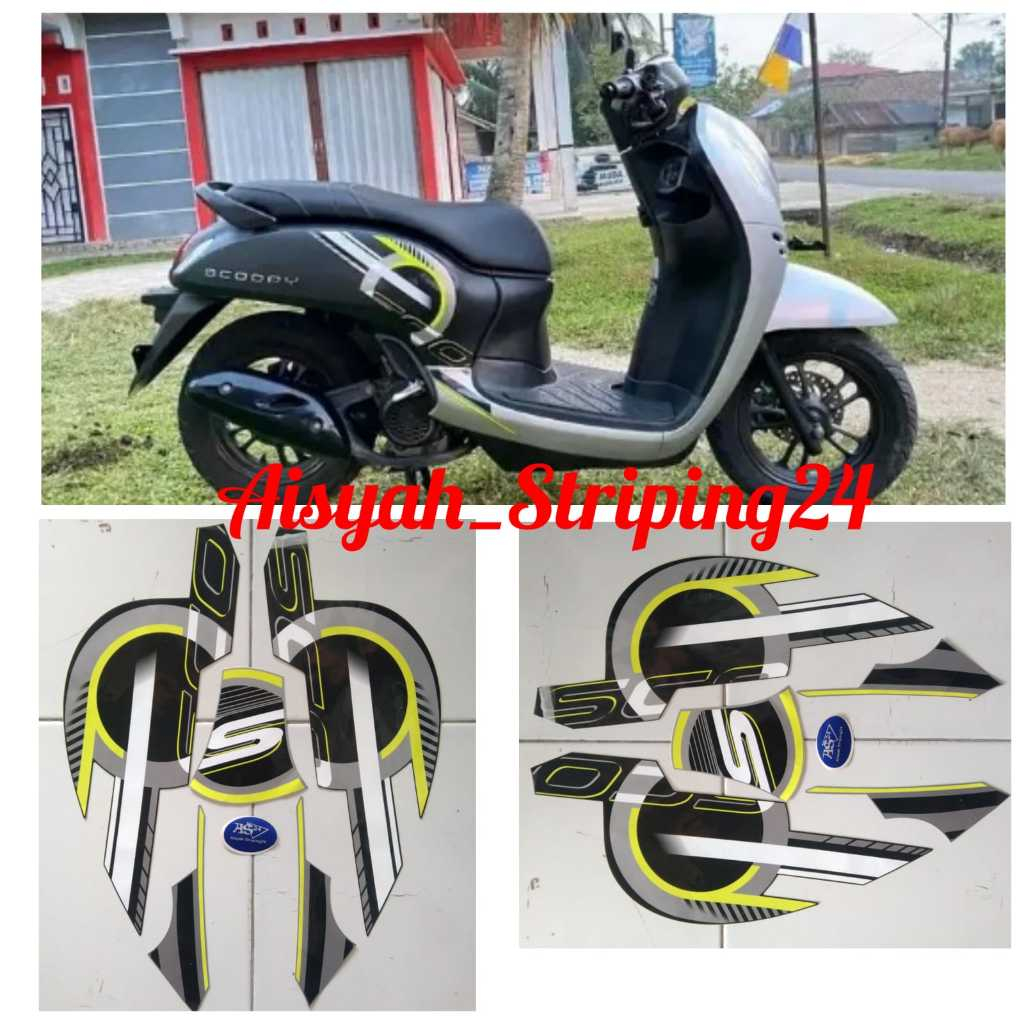 Jual Stiker Striping Sticker lis les polet body motor honda scopy 2023 ...