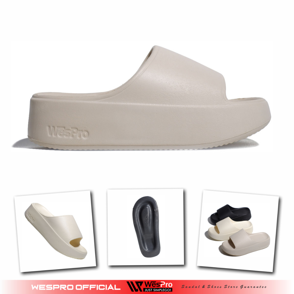 Jual Wespro Anggun Sandal Slop Wanita Eva Ringan Wedges Tebel 5cm ...