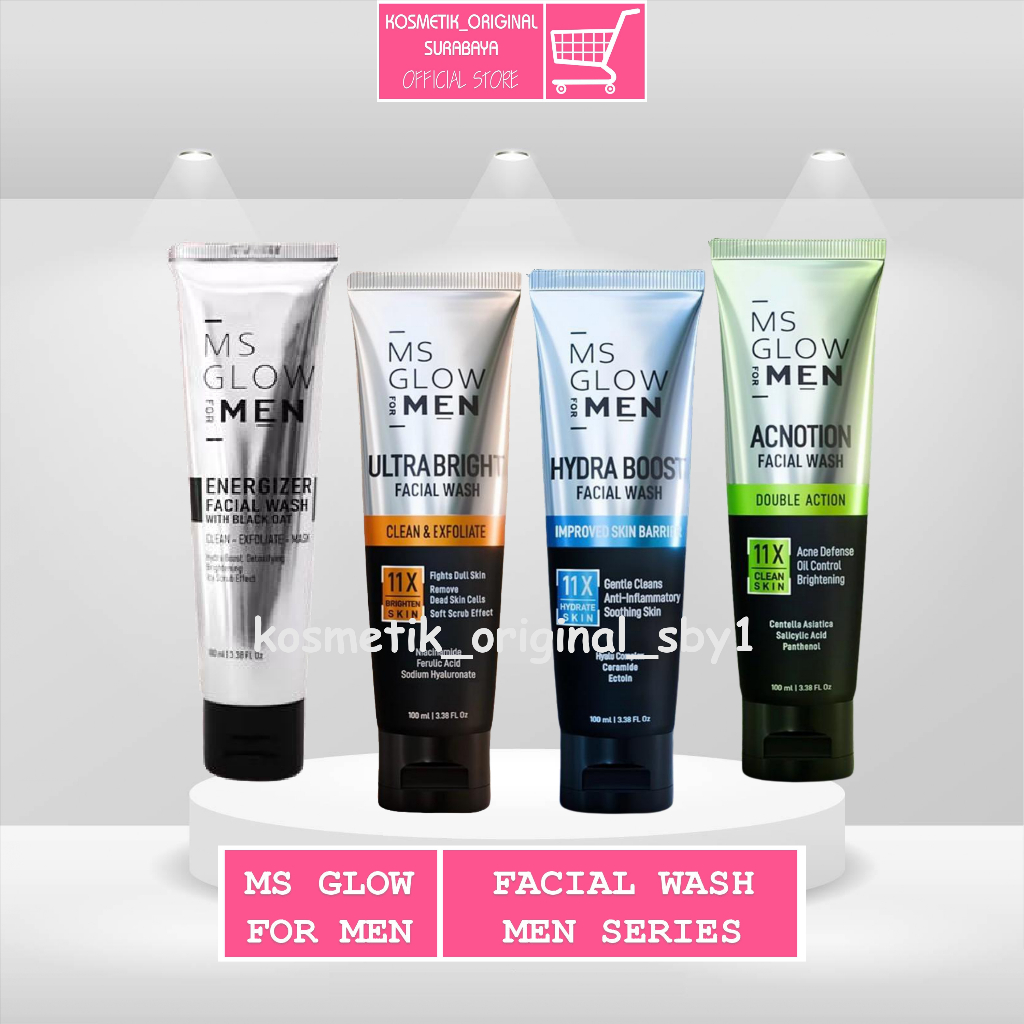 Jual MS Glow for Men Sabun Muka Pria (Energizer / Acne / Hydra Boost ...
