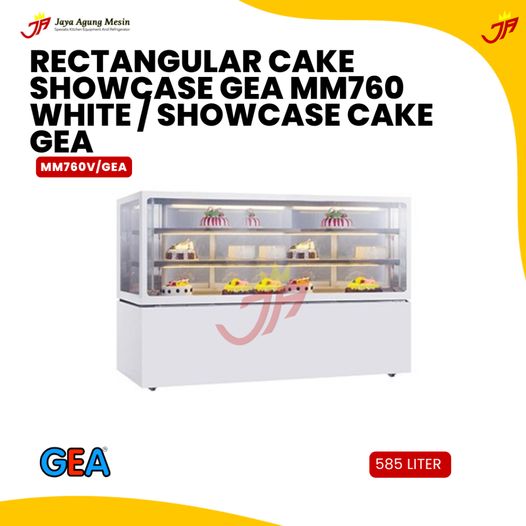 Jual GEA RECTANGULAR CAKE SHOWCASE GEA MM760 WHITE / SHOWCASE CAKE GEA/Showcase Cake MM 760V Gea ...