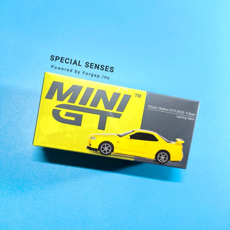 Jual Mini GT 762 Nissan Skyline GT R R34 V Spec Lightning Yellow ...
