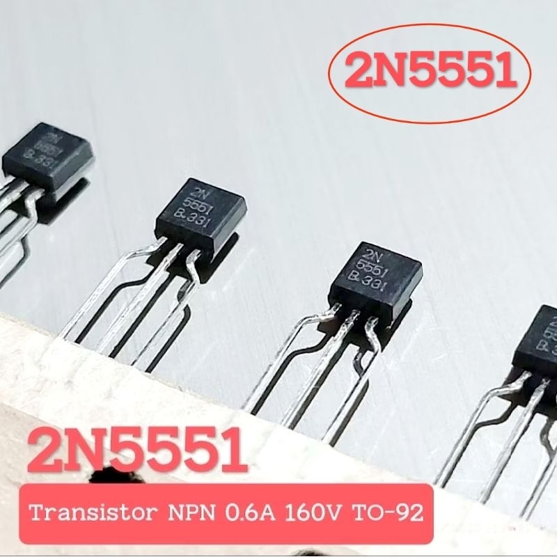 Jual (5 BUAH) TRANSISTOR 2N5551 2N 5551 NPN 0.6A 160V TO-92 ASLI ...