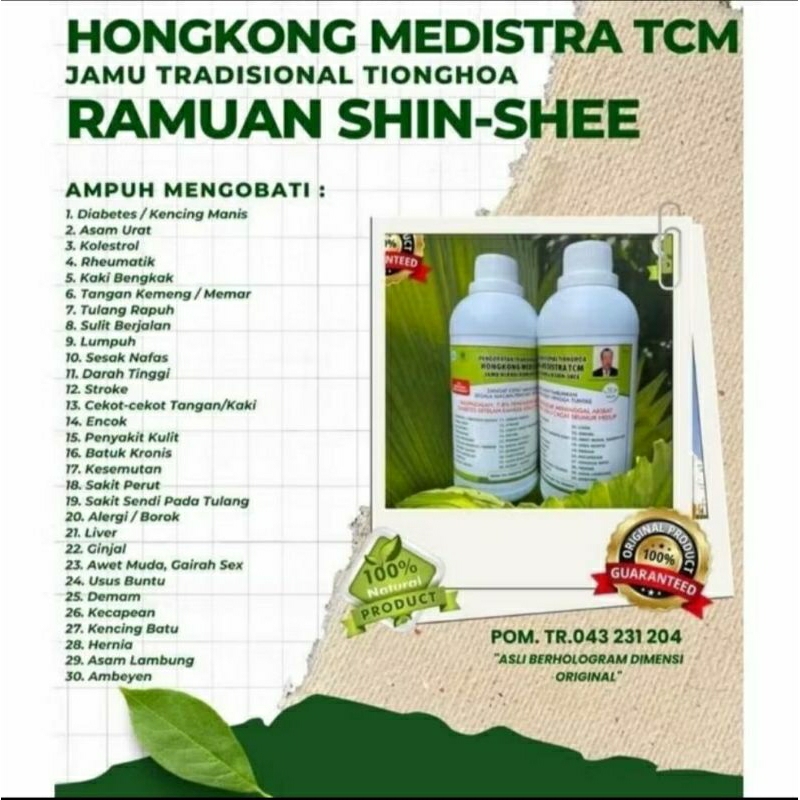 Jual (Terlaris) Obat Herbal TCM Asli Original SHIN SHEE TIONGHOA BPOM ...