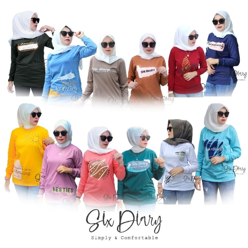 Jual Six Diary Official / Baju Wanita / M -XXL Atasan Wanita Terbaru ...