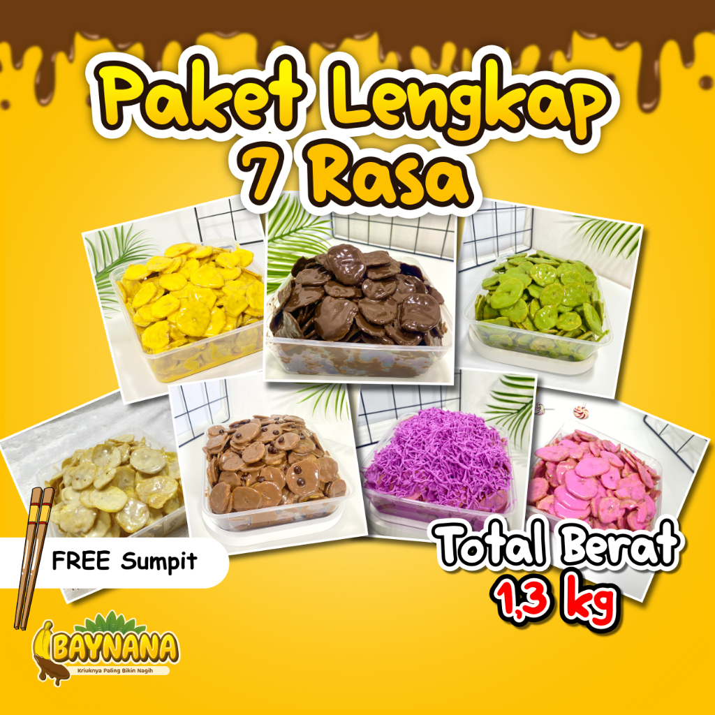 Jual BAYNANA - Paket Lengkap 7 Rasa Total Berat 1,3 Kg ( Coklat, Matcha ...