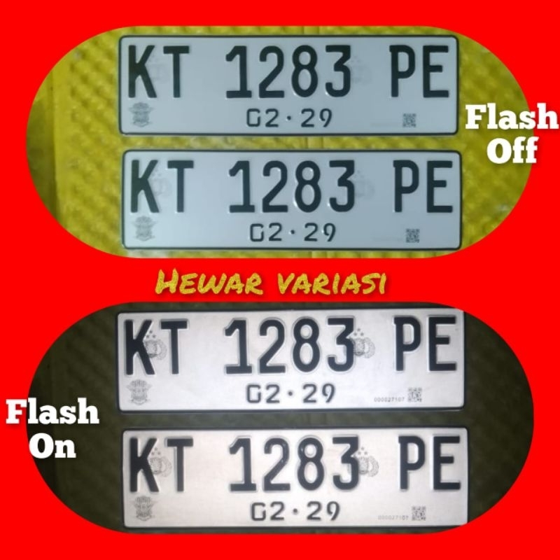Jual PLAT MOBIL REFLEKTIF BARCODE QR FONT PUTIH SEPASANG | Shopee Indonesia