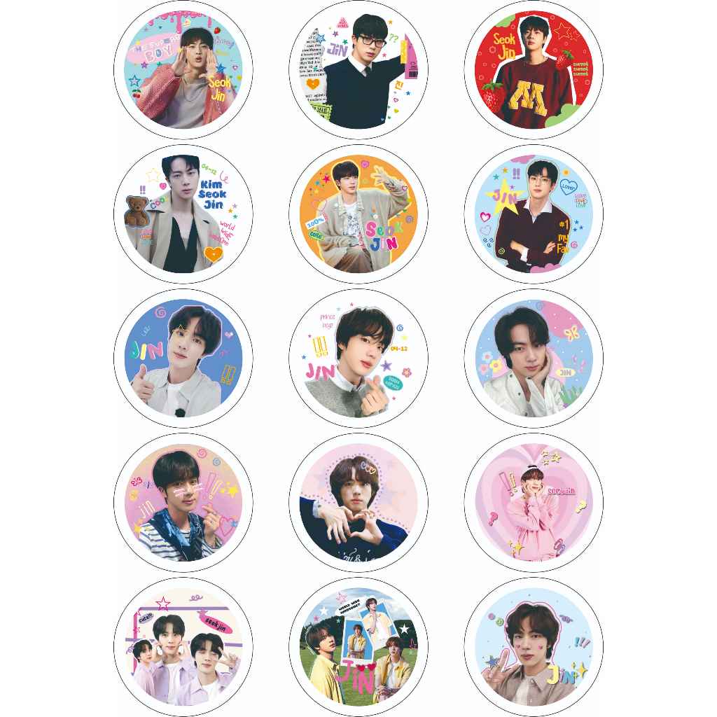 Jual Freebies Kpop PIN BROS BTS Jin Seok-Jin/Freebies Kpop PIN PENITI diameter 4,4cm BTS Jin ...