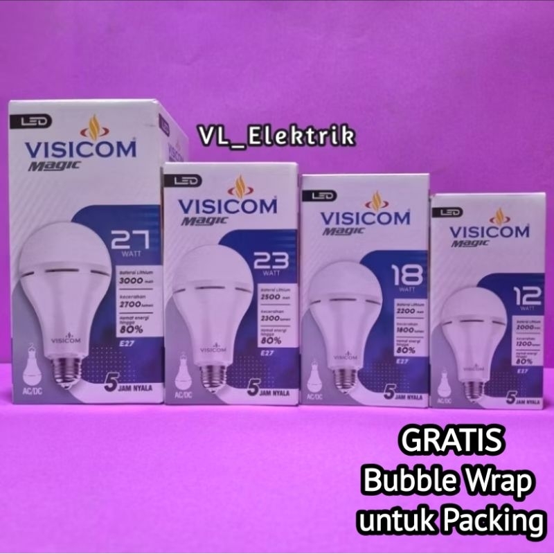 Jual LAMPU LED EMERGENCY VISICOM 12 WATT 18 WATT 23 WATT 27 WATT.LAMPU AJAIB / LAMPU MAGIC ...
