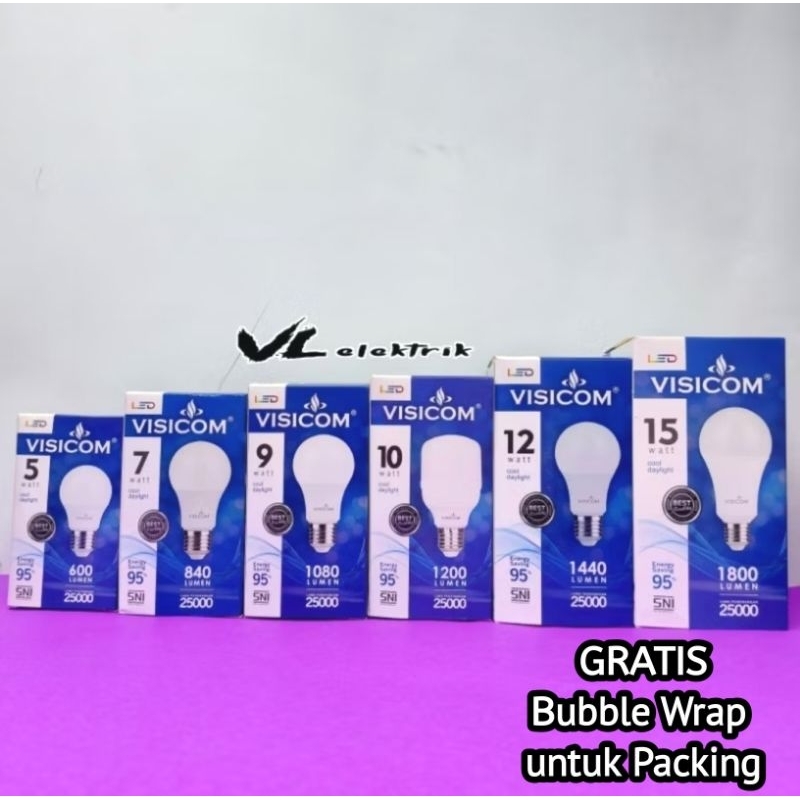 Jual LAMPU LED VISICOM 5 Watt 7 Watt 9 Watt 10 Watt 12 Watt 15 Watt VISICOM GARANSI 1 TAHUN 15 ...
