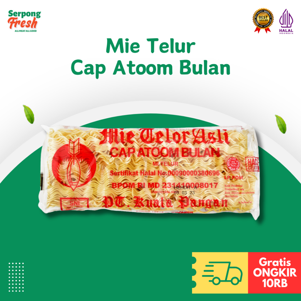 Jual Mie Telur Cap Atoom Bulan Mie Telor Asli | Shopee Indonesia