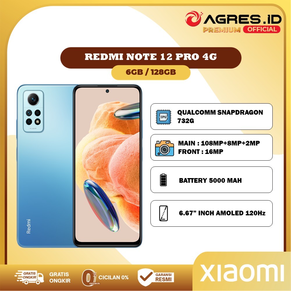 Jual Xiaomi Redmi Note 12 Pro [4G] [6GB+128] Garansi Resmi 1 Tahun ...