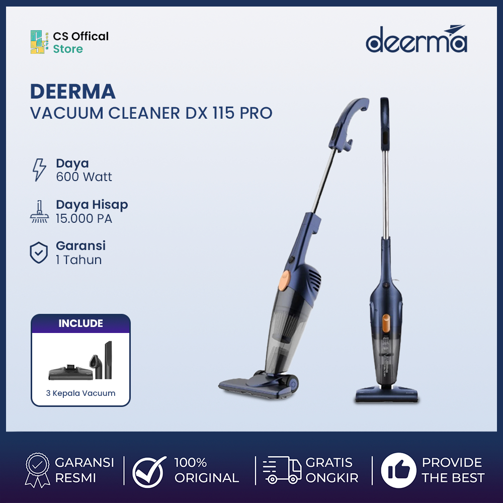 Jual Deerma DX115 PRO 15kPa Portable Handheld 2in1 Silent Vacuum ...