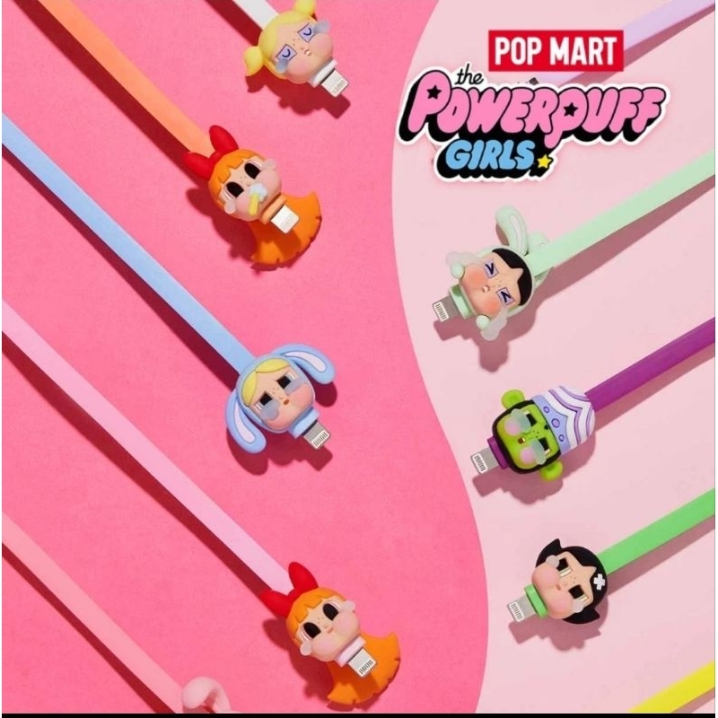 Jual pop mart Powerpuff girls cry baby kabel usb to type c cable charger iphone/samsung/xiaomi ...