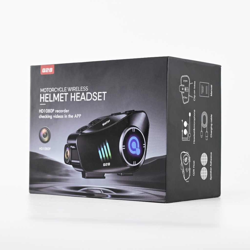 Jual Intercom Camera Recorder 1080P Bluetooth Headset Helm Interkom Q28 ...