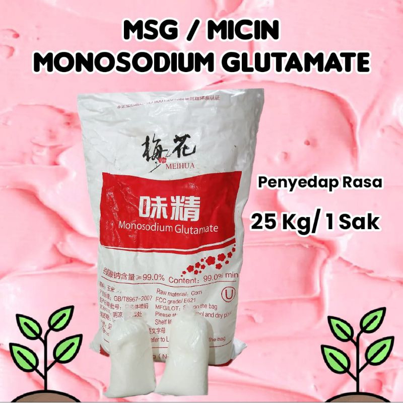 Jual MSG Monosodium glutamate Meihua 25kg / Micin Kristal 25kg | Shopee ...