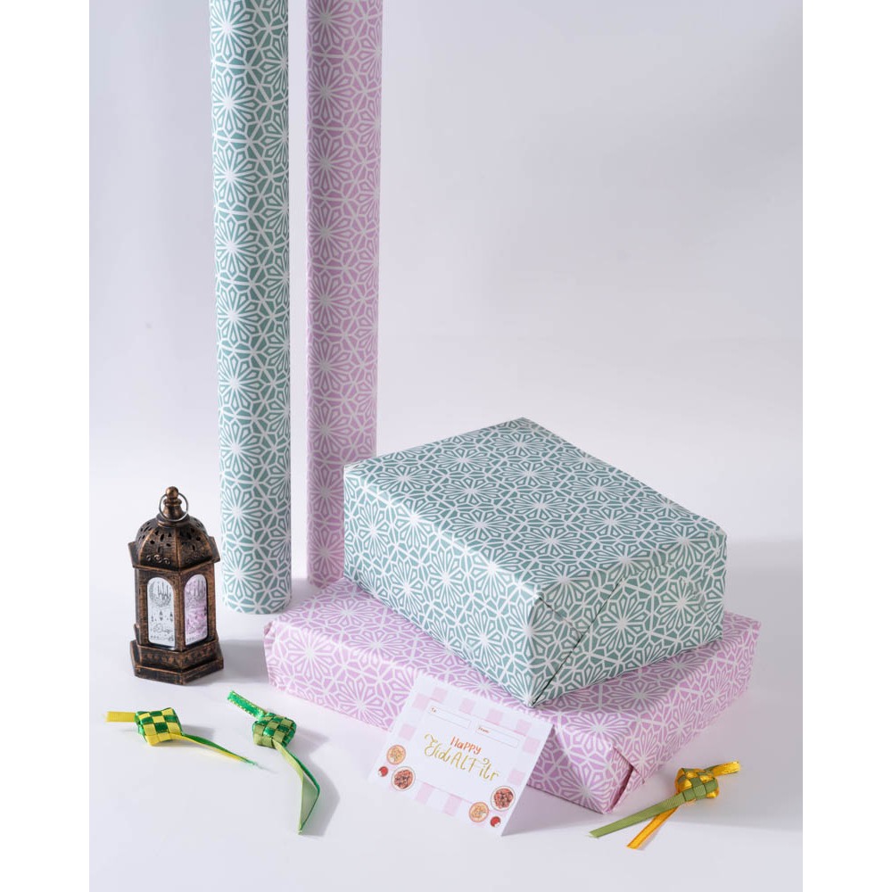 Jual Kertas Bungkus Kado Lebaran Idul Fitri Ramadhan Paper Gift Vintage ...