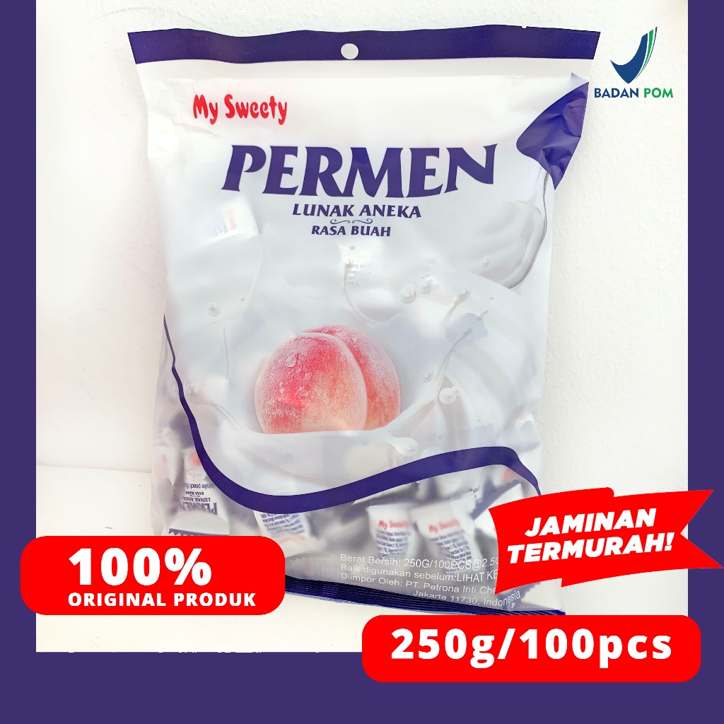 Jual PERMEN SUSU YOGURT & RASA PEACH MYSWEETY 100PCS/250G | Shopee ...