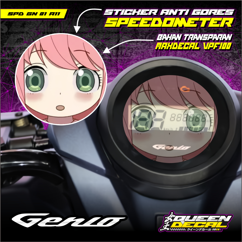 Jual Stiker Speedometer Variasi Motif Anime Any / Stiker Transparan ...