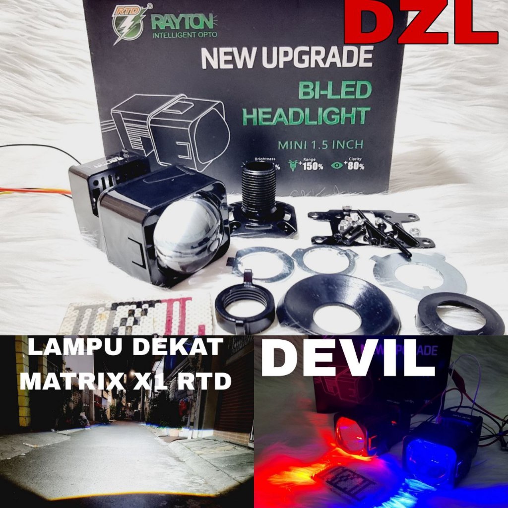 Jual Lampu utama led biled matrix x1 1.5 inch new upgrade rtd rayton 40 ...
