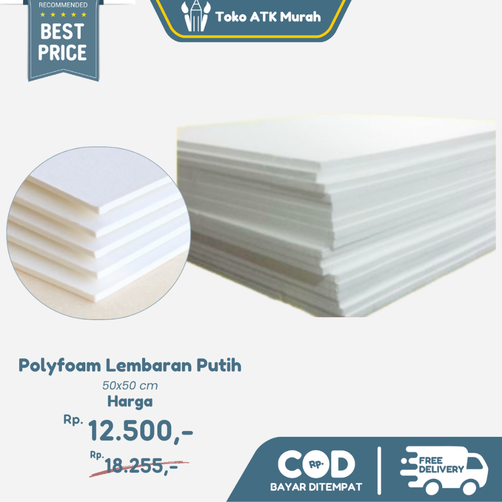 Jual Poli Foam 5mm Foamboard - Polyfoam 50x50 cm | Shopee Indonesia
