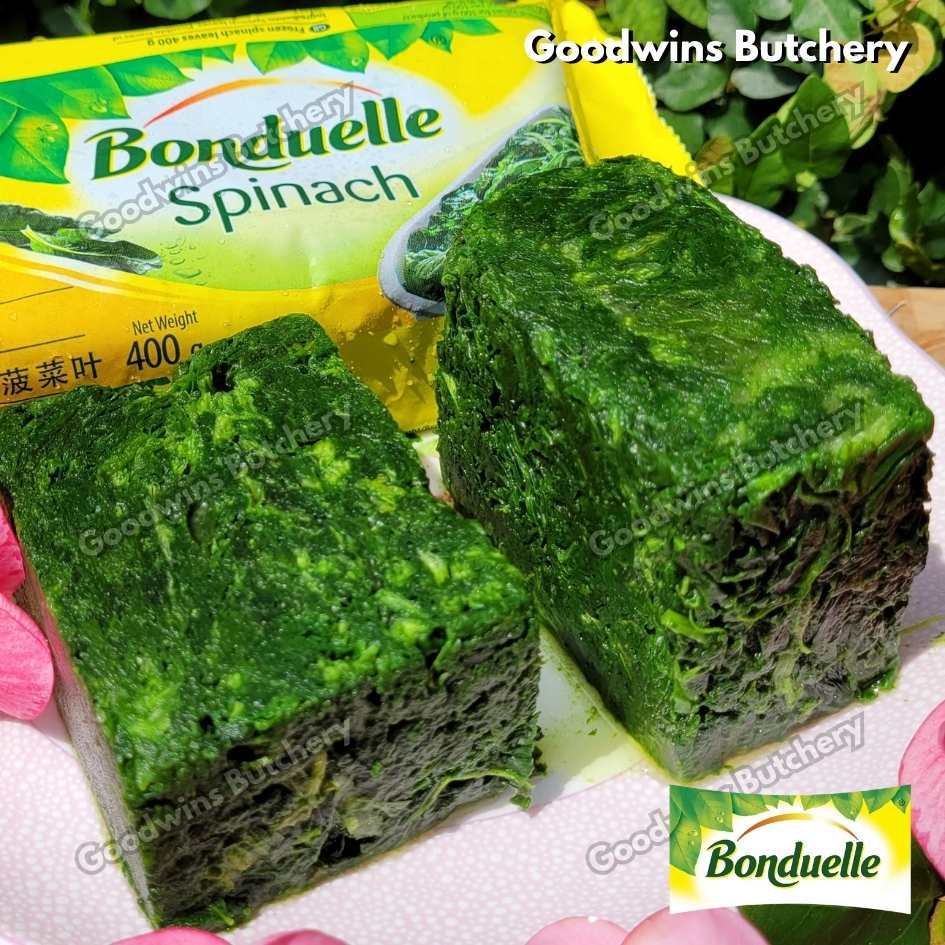 Jual Bonduelle France SPINACH LEAF sayur daun bayam beku frozen 400g ...
