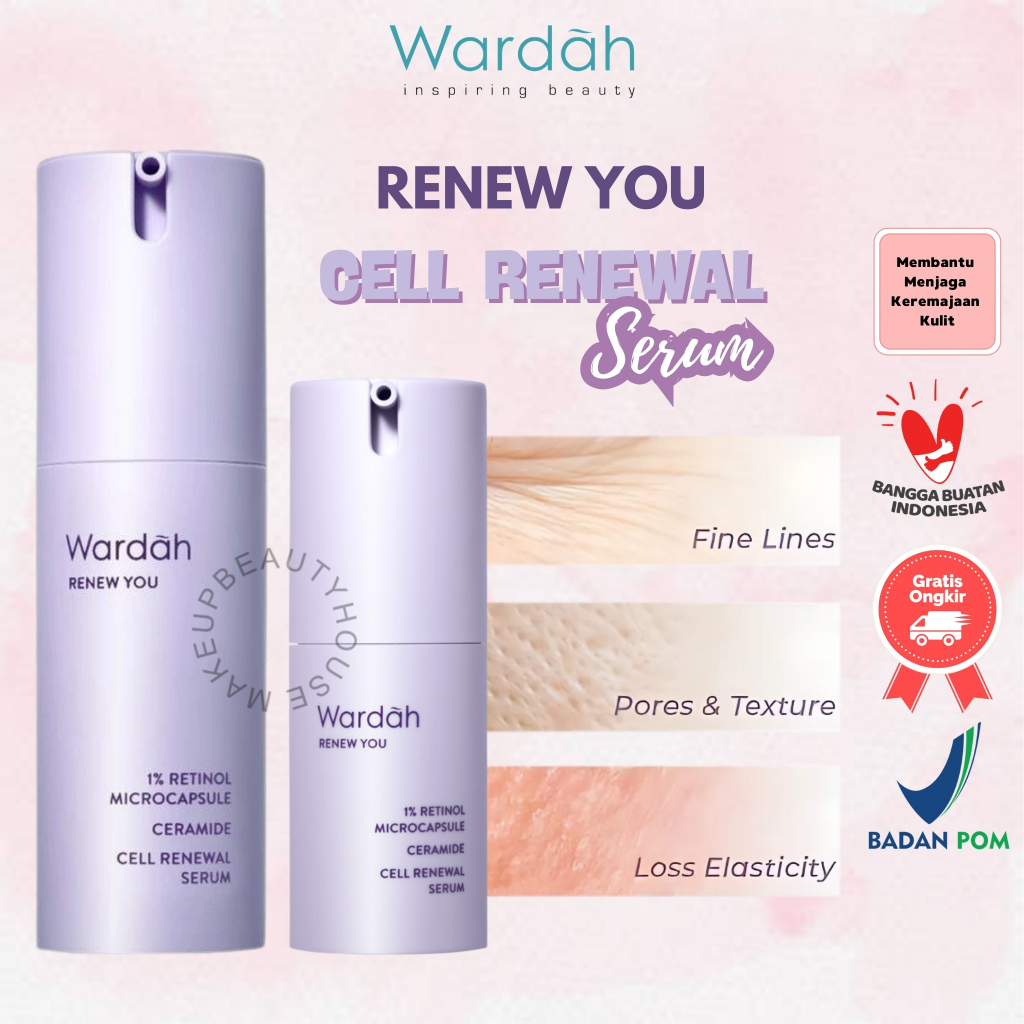 Jual WARDAH Renew You 1% Retinol Microcapsule Ceramide Cell Renewal Serum | Shopee Indonesia