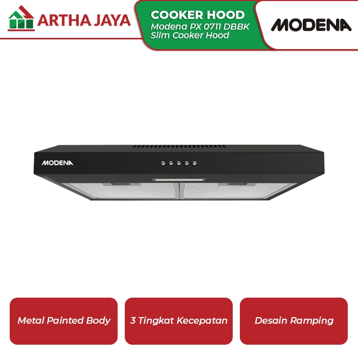 Jual MODENA PX 0711 DBBK Slim Cooker Hood / Exhaust Kompor / Penyedot ...