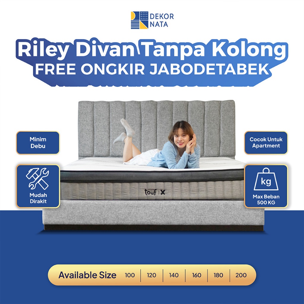 Jual [FREE RAKIT] Dekornata - Riley Divan Tempat Tidur Knockdown Tanpa ...