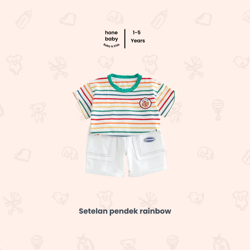 Jual Setelan Rainbow Unisex Baju Anak Lucu 6 Bulan - 5 Tahun | Setelan Pendek Premium | Shopee ...