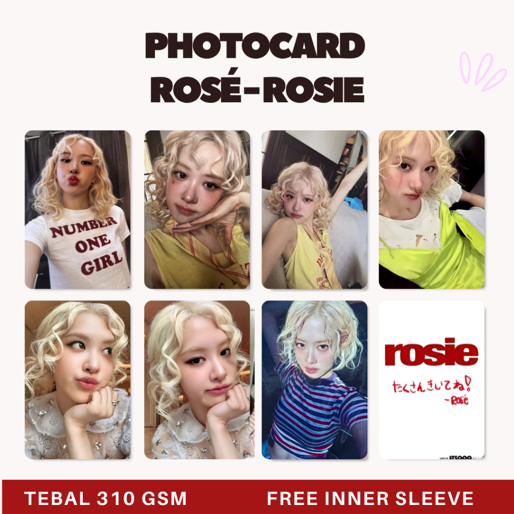 Jual Photocard rose rosie selca potocard rose rosie blackpink merch ...