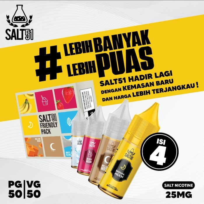 Jual SALT 51 FRIENDLY PACK 4 IN 1 15ML X 25MG SALT51 | Shopee Indonesia