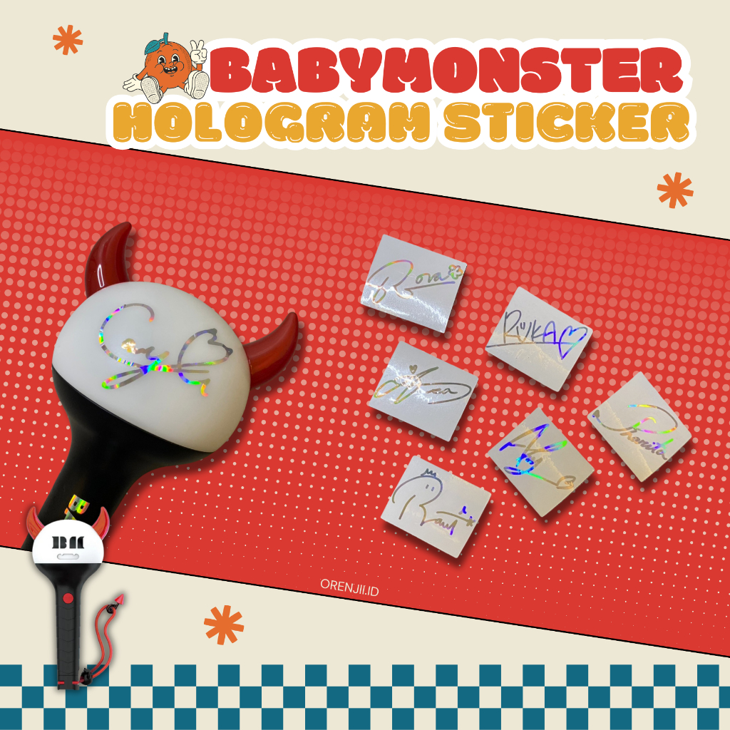 Jual [SATUAN] STIKER TANDA TANGAN BABYMONSTER HOLOGRAM /STICKER SIGN ...