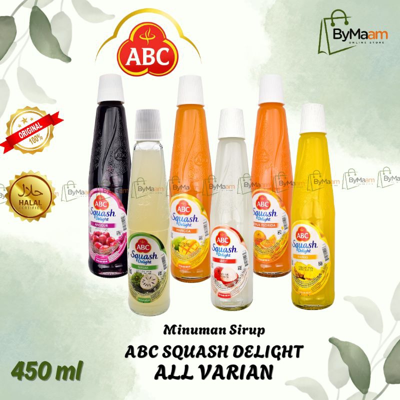 Jual Sirup ABC Squash Delight 450ml Rasa Jeruk Florida Anggur Nanas ...
