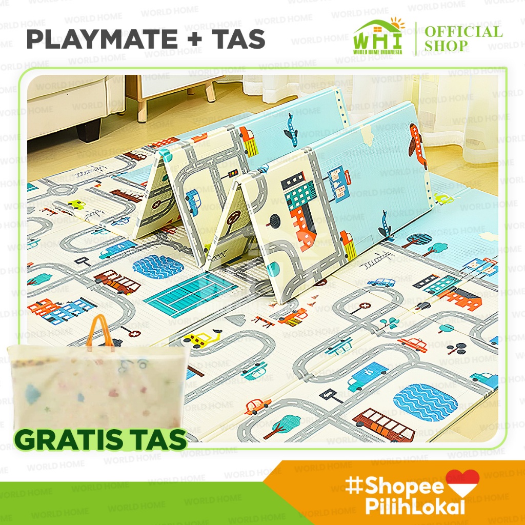 Jual World Home Karpet Playmat Matras Empuk Tikar Busa Lipat Playmat ...