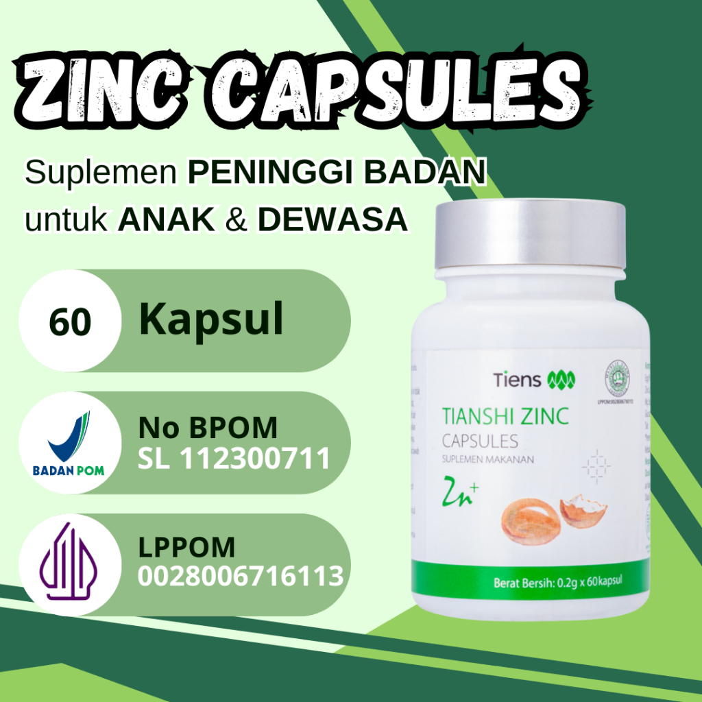 Jual Zinc Capsules Obat Herbal Fitofarmaka China Suplemen Peninggi ...