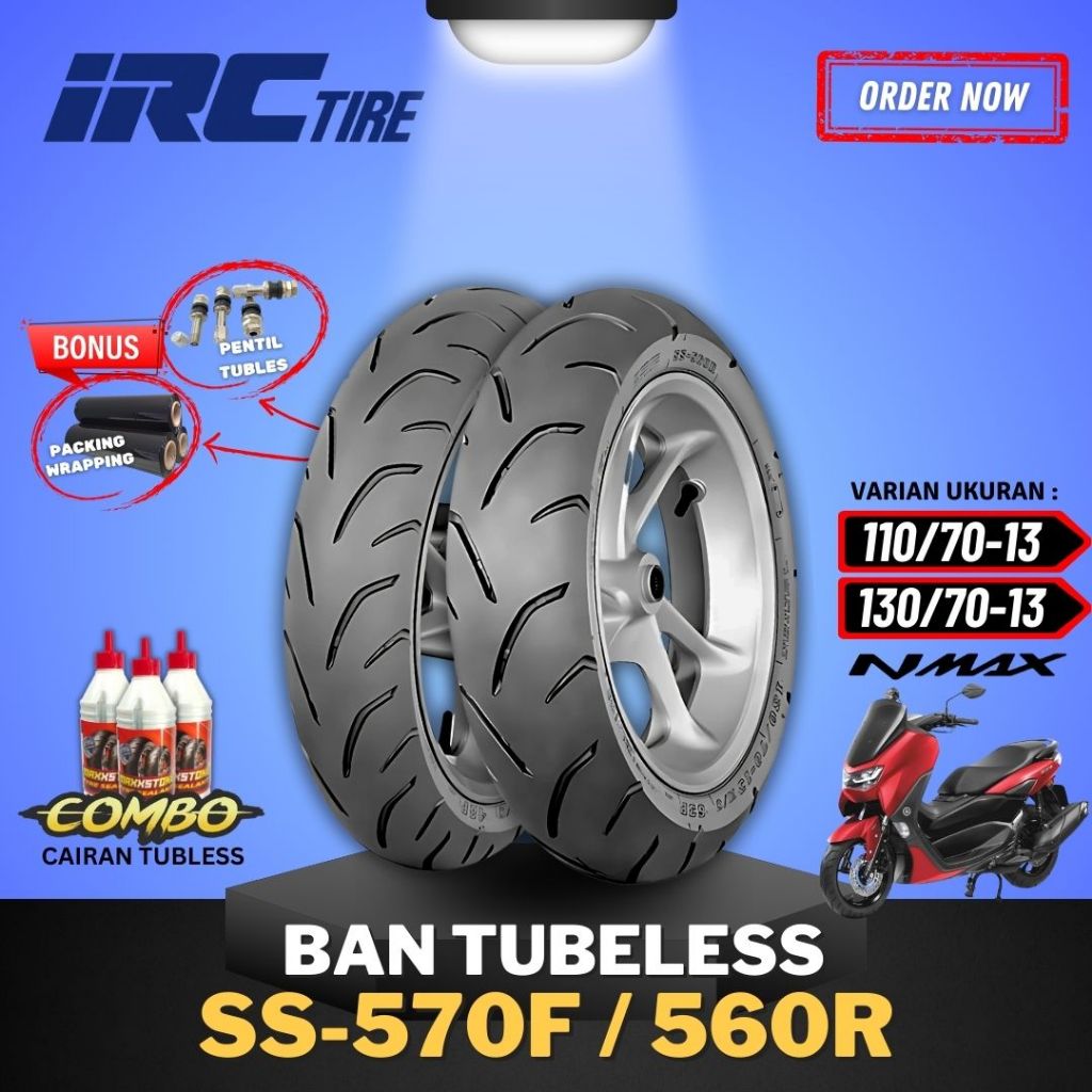 Jual [READY COD] BAN IRC SS570F / SS560R ( 110/70-13 / 130/70-13 ) RING ...
