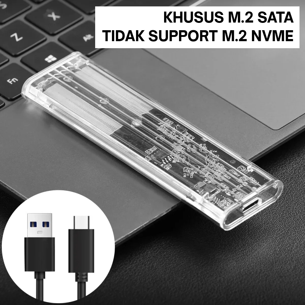 Jual M.2 SATA NGFF External SSD Case Enclosure USB 3.1 5Gbps Casing M2 ...