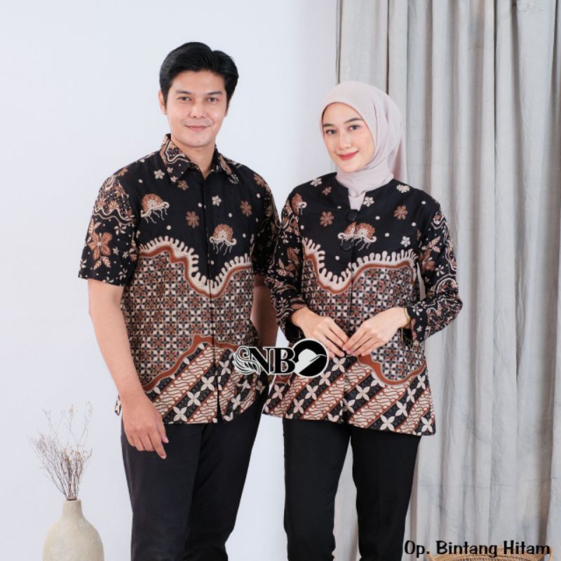 Jual Asifa Batik HRB026 Kenongo couple batik Padi M L Xl | Shopee Indonesia