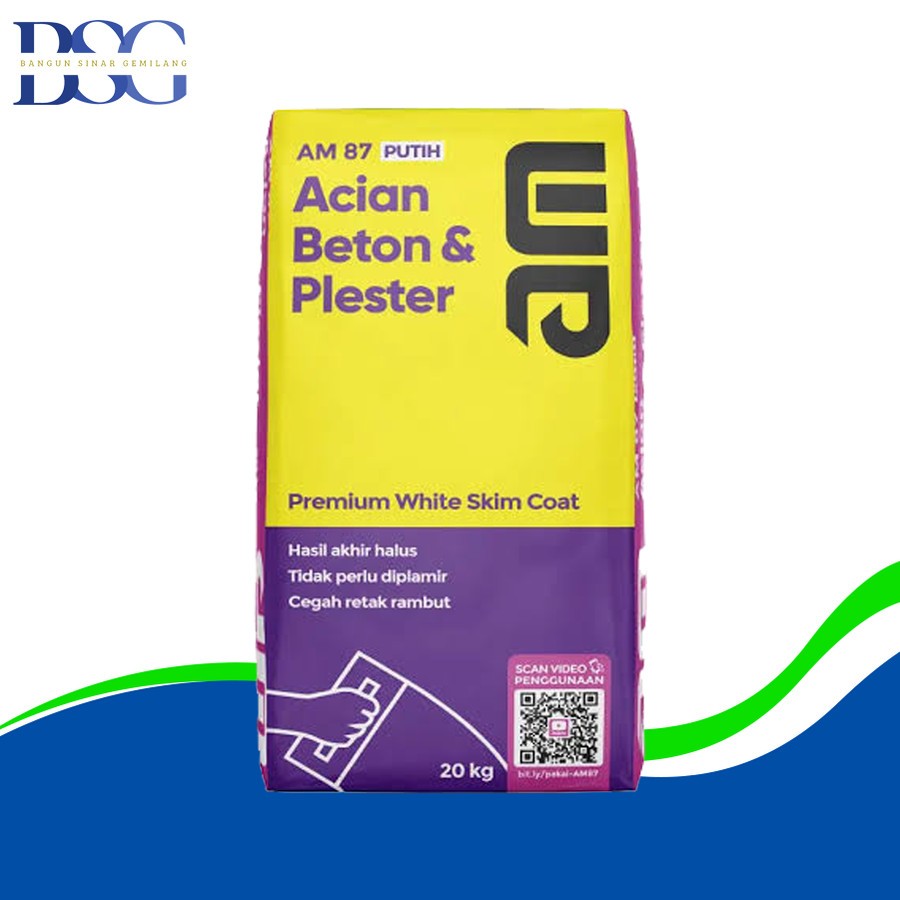 Jual AM 87 acian putih di atas beton & plester 20KG | Shopee Indonesia