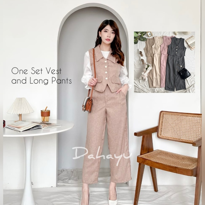 Jual One Set Vest And Long Pants | One Set Atasan dan Celana Style ...
