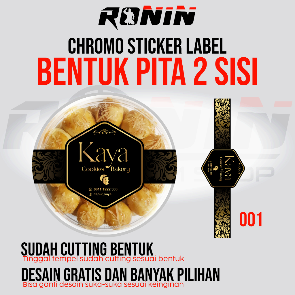 Jual FREE CUSTOM STICKER LABEL STICKER NASTAR KUE KERING STICKER ...