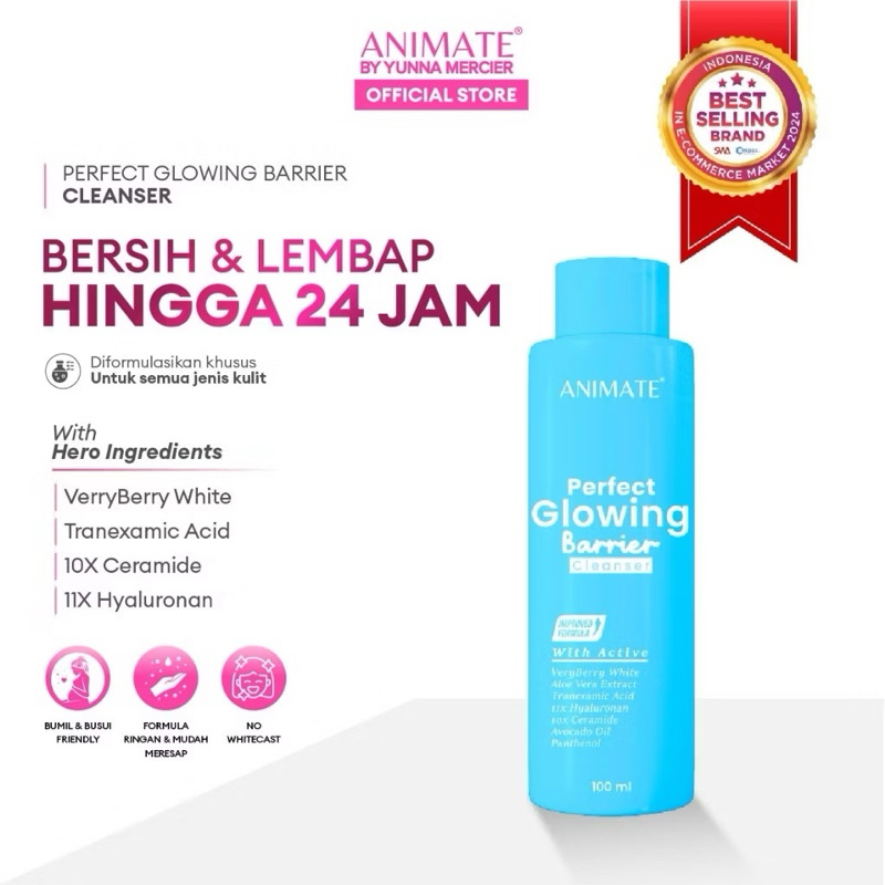 Jual Animate Facial Wash Perfect Glowing Barrier Cleanser 100 ml ...