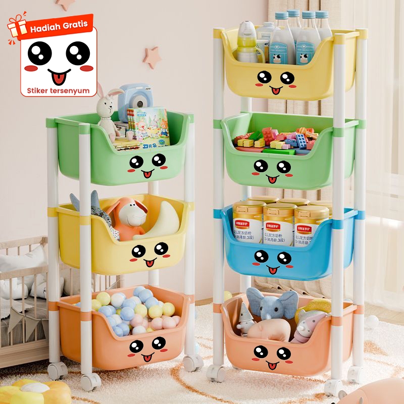 Jual EnHomee Rak Rak Troli Anak Roda Susun Rak Dapur/Kamar Mandi Tempat ...