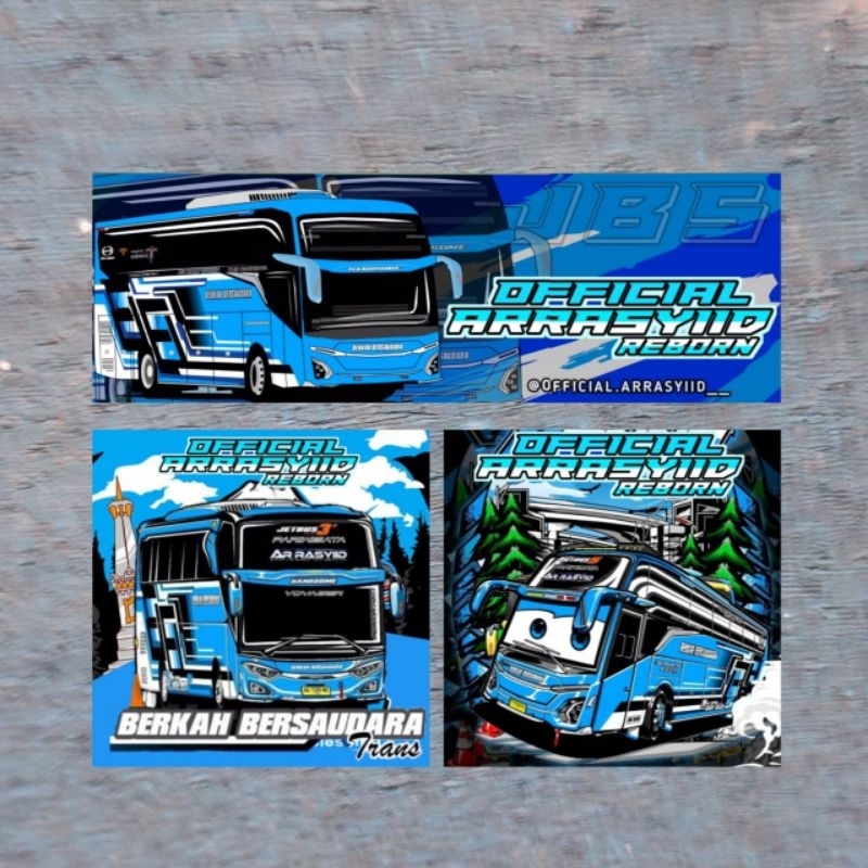 Jual Stiker bus ARRASYID Isi 3 Stiker bus bis Ar Rasyid Berkah ...