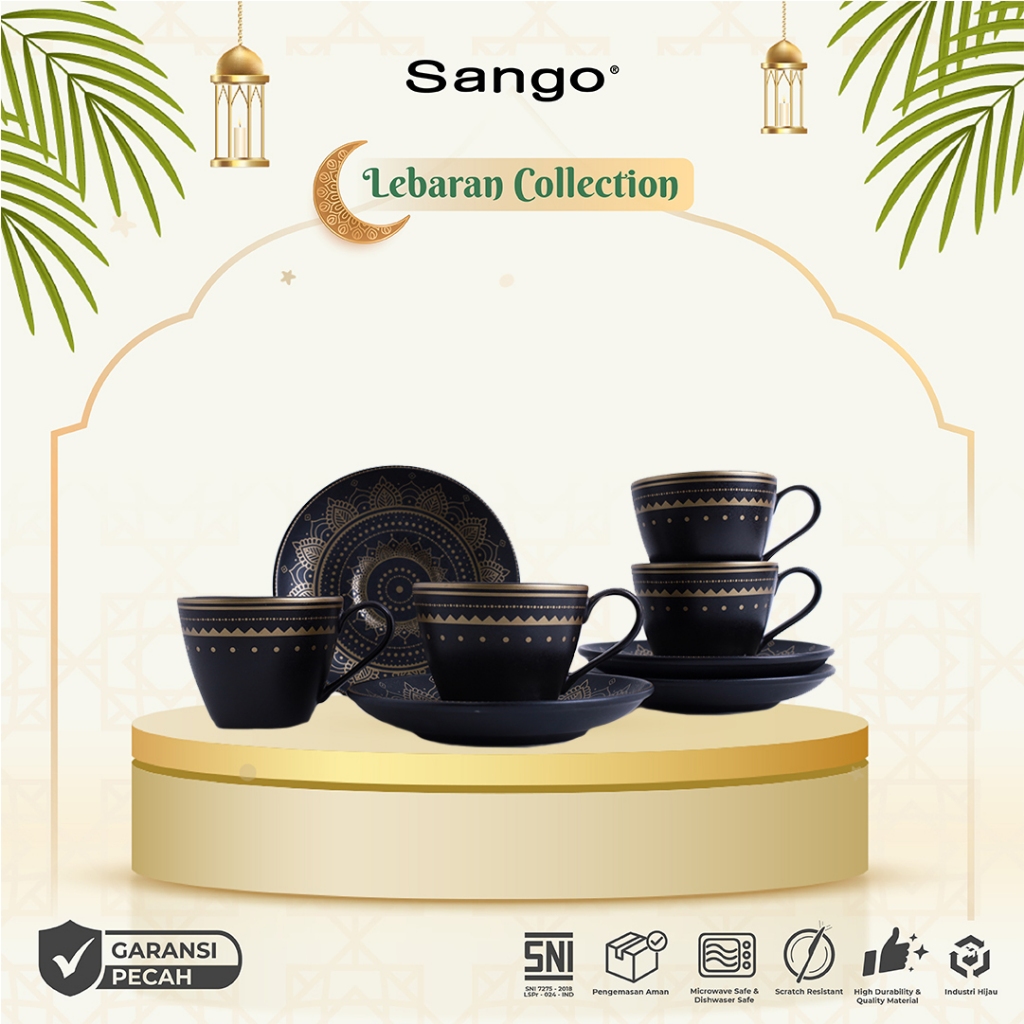 Jual SANGO Set Cangkir Mandala Black and Gold (Isi 8) Hampers | Shopee ...