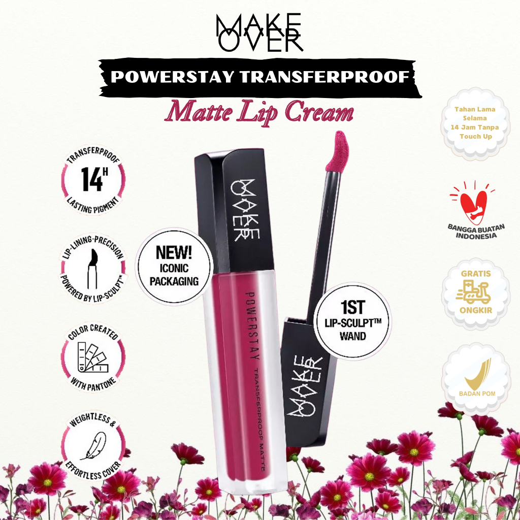 Jual MAKE OVER Powerstay Transferproof Matte Lip Cream 7gr - Tahan Lama ...
