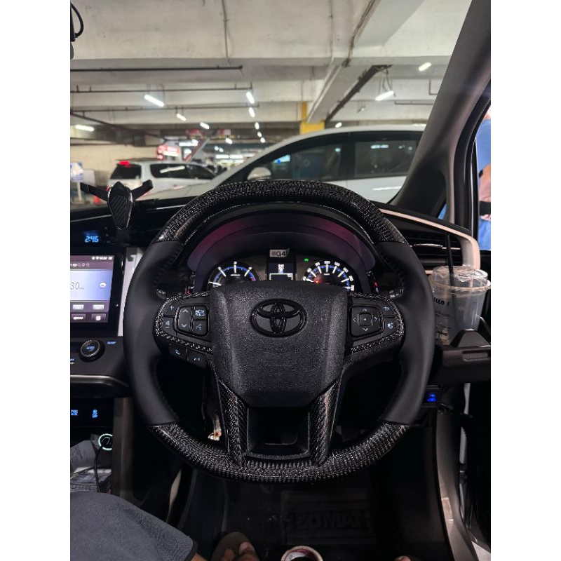 Jual lingkar stir carbon Innova reborn & list panel tombol carbon asli ...