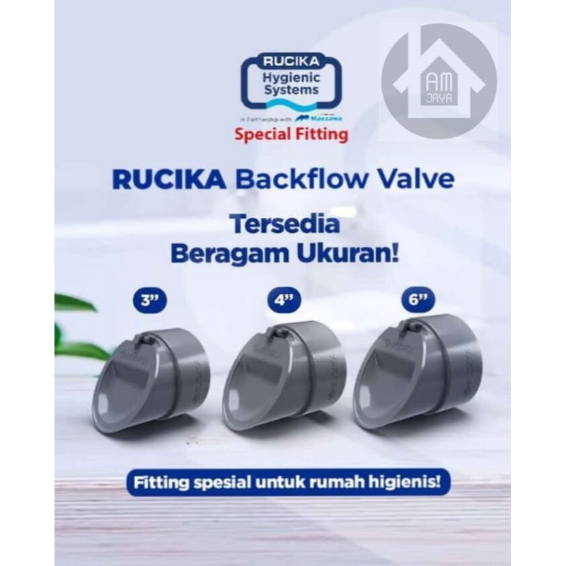 Jual Back Flow RUCIKA PVC Ukuran 3 4 dan 6 Inch / Penutup Saluran pipa ...