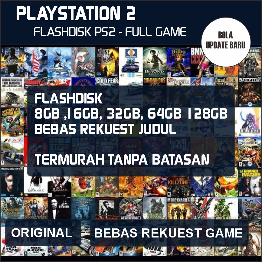 Jual PROMO PAKET GAME CONSOLE PS 2 FLASHDISK | Shopee Indonesia