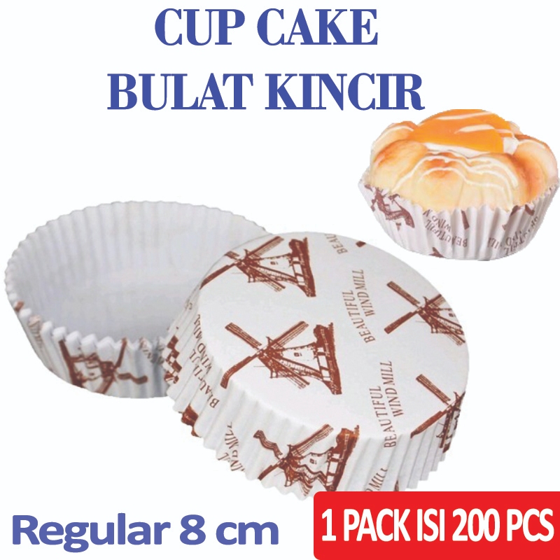 Jual Paper cup case roti bulat 8 cm kincir isi 200pcs | Cup Cake Bulat ...